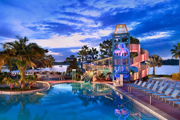 Bay Lake Tower Pool - Water Slide and Sandy Beaches