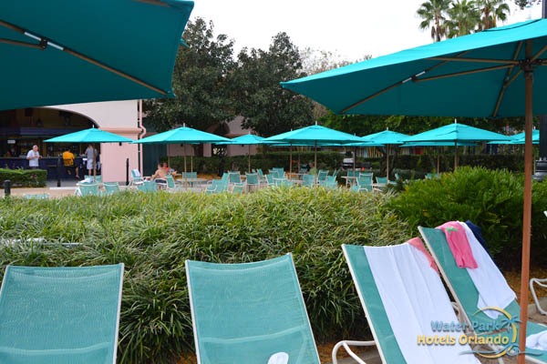 Disney Port Orleans French Quarter Pool area with 51 foot water slide